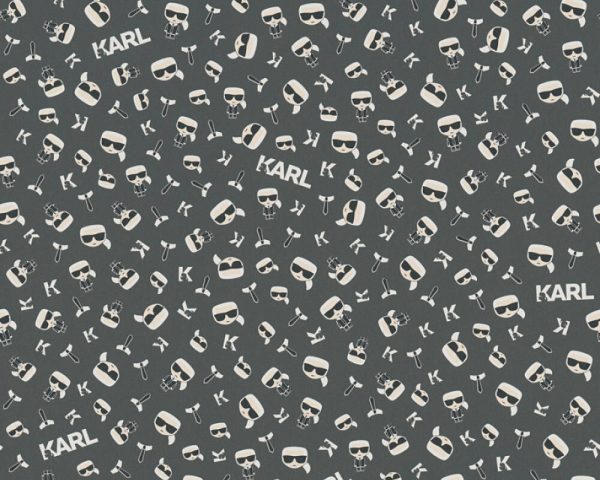 Karl Lagerfeld Wallpaper «Graphics, Black, White» 378437