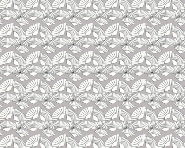 Karl Lagerfeld Wallpaper «Graphics, Grey, Metallic, White» 378471