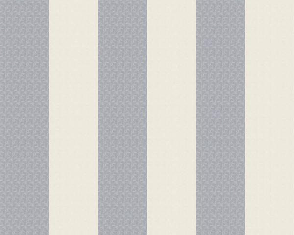 Karl Lagerfeld Wallpaper «Stripes, Beige, Cream, Grey» 378491