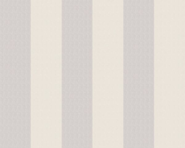 Karl Lagerfeld Wallpaper «Stripes, Beige, White» 378494