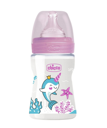 Chicco WB Plastična flašica za bebe 150ml - Roza