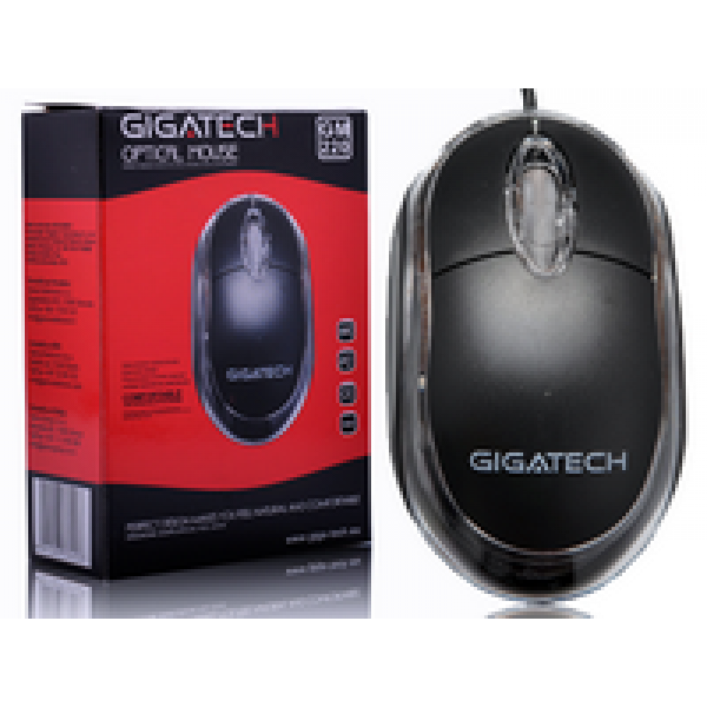 Miš USB Gigatech GM-220L 3D sa površinskim osvetljenjem crni 003-0070