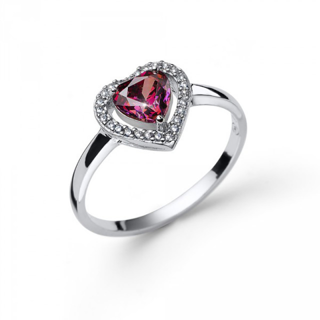 Ženski oliver weber forever fuchsia 925ag prsten sa swarovski ljubičastim kristalom xl ( 63245xl.fux )