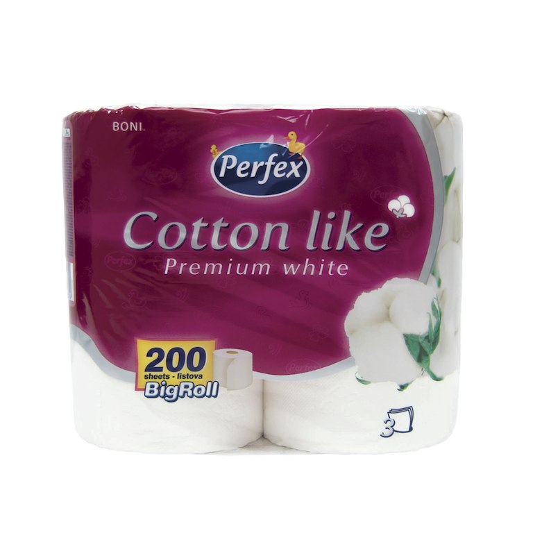 Perfex cotton like premium white troslojni toaletni papir 4 komada