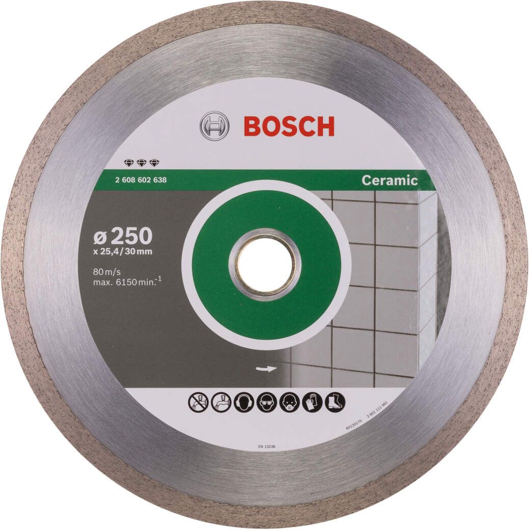 Bosch dijamantska rezna ploča Best for Ceramic 250 x 30/25,40 x 2,4 x 10 mm - 2608602638