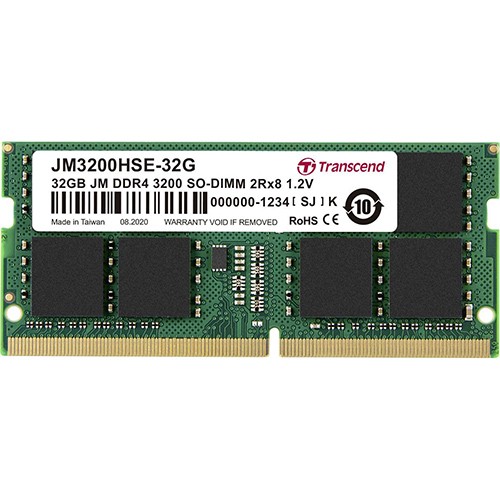 Transcend 32GB DDR4-3200 SODIMM Laptop memorija | JM3200HSE-32G