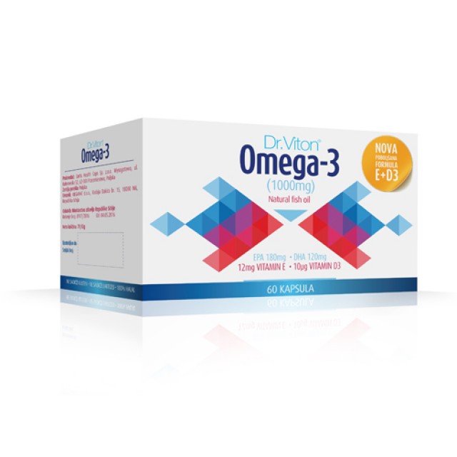 DR. VITON OMEGA 3 + VIT E + VIT D KAPSULE A60
Opis
INFORMACIJE
NALOG
SERVIS
KORISNI LINKOVI