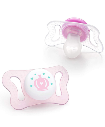 Chicco laža za devojčice PhysioForma Micro silikon 0-2m 2 komada - Roze