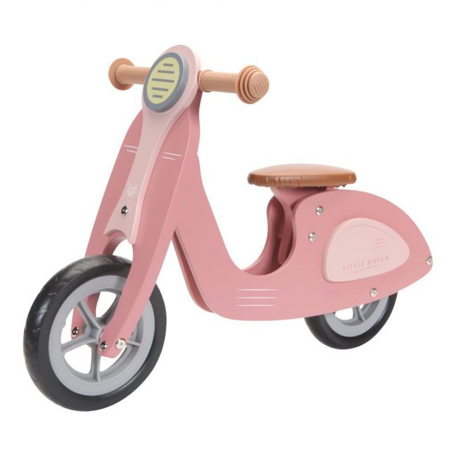 Drveni balans bicikl roze Vespa
