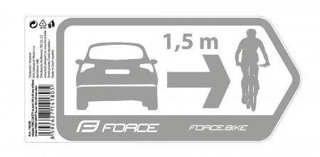 Force nalepnice sigurnost za automobil 184x84mm, srebrna ( 16428 )