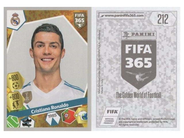 FIFA 365 2018 (2017/2018) broj 212 RONALDO