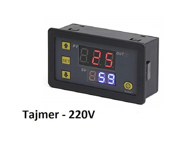 Vremenski rele - tajmer - 999 sati + kuciste - 220V