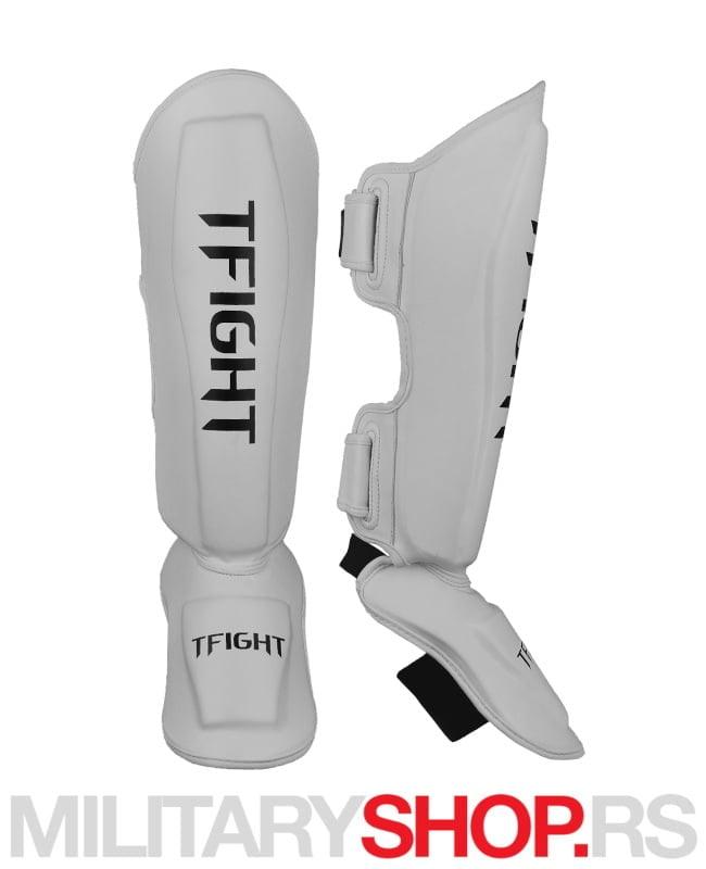 Štitnici za potkolenice beli TFight Techniko Shin Guards