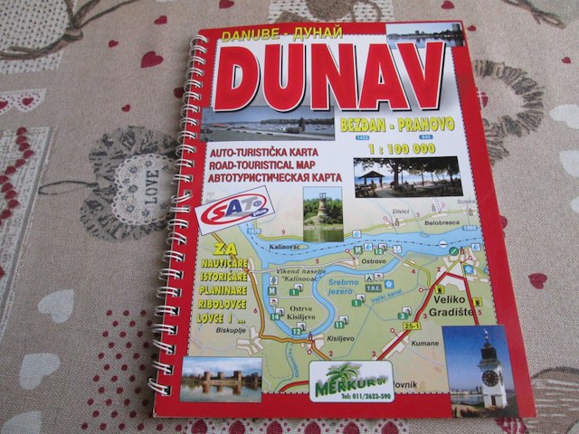 DUNAV Bezdan - Prahovo - auto-turistička karta