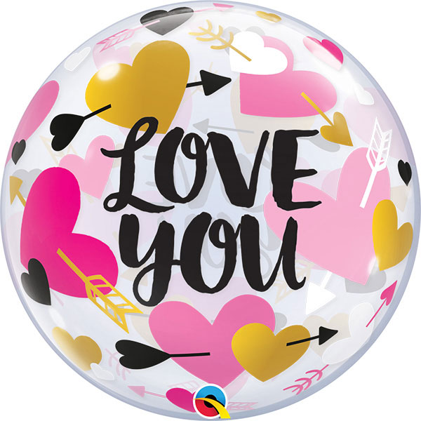 78457
22″ Bubble Love You Hearts & Arrows