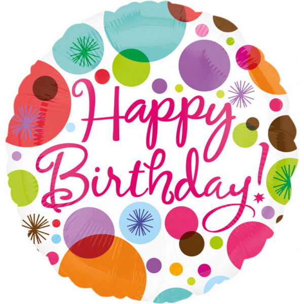 1816201
18″ Foil Happy Birthday Polka Dots