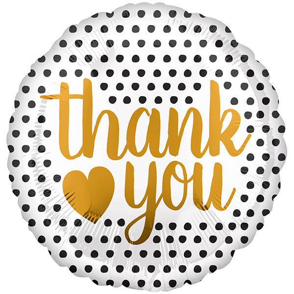 3564901
18″ Foil Thank You Modern Dots