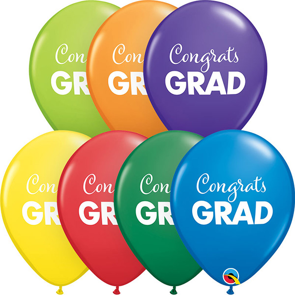 11245
11″ Latex Congrats Grad Carnival Assorted (7)