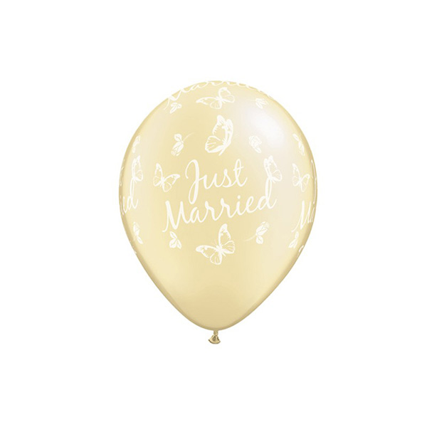 13851
11″ Latex Just Married Pearl Ivory (5)