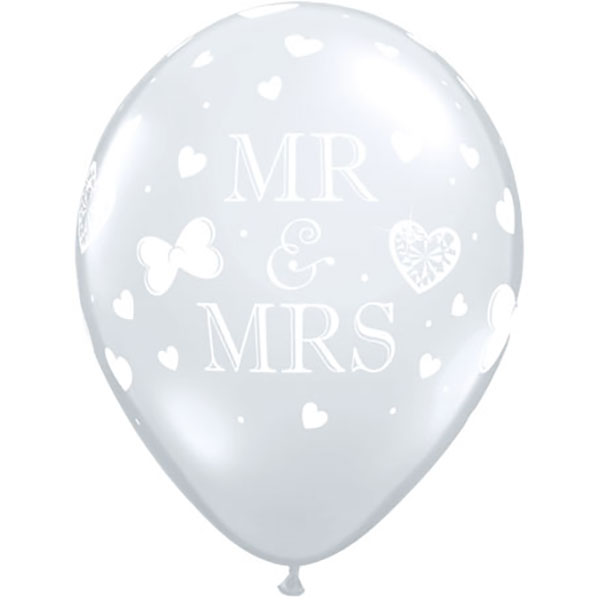 18654
11″ Latex Mr & Mrs Clear (5)