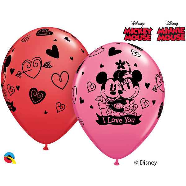 23186
11″ Latex Minnie & Mickey I love You (4)