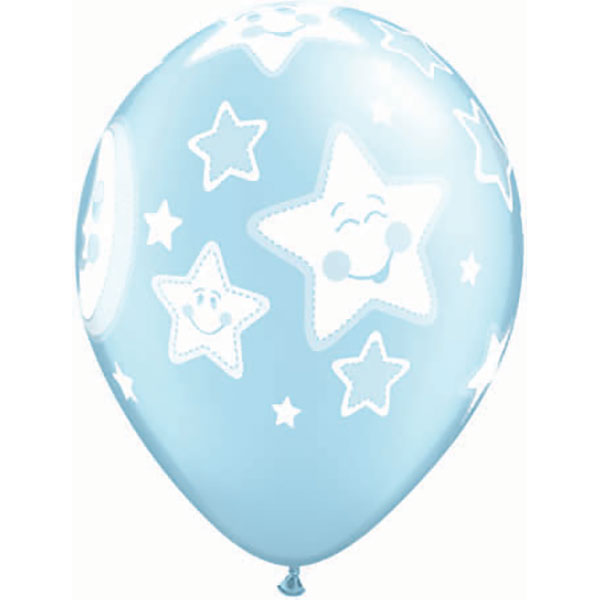 24941
11″ Latex Baby Moon & Stars Pearl Light Blue (5)