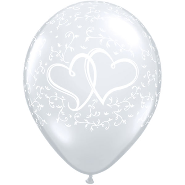 31497
11″ Latex Entwined Hearts Pearl White (5)