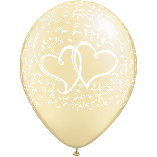 31503
11″ Latex Entwined Hearts Pearl Ivory (6)