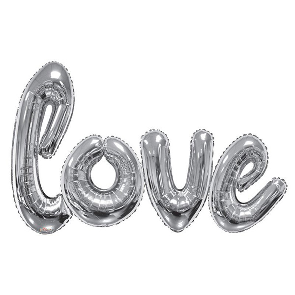 1573436
Jumbo MultiBalloon Phrase Love Silver