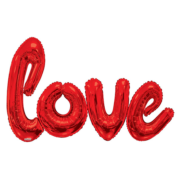 1574636
Jumbo MultiBalloon Phrase Love Red