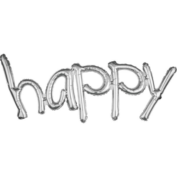 3670001
MultiBalloon Phrase Happy Silver