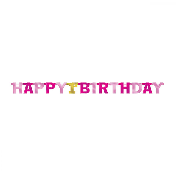 120286
Letter Banner 1st Birthday Pink