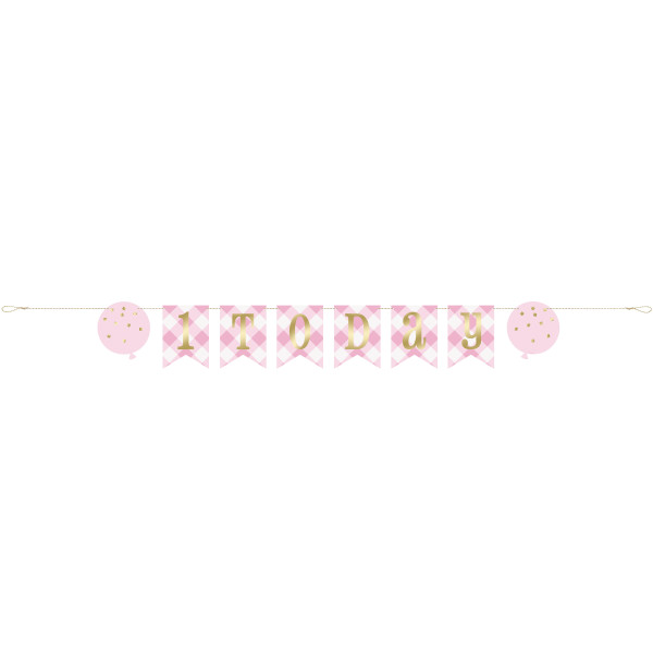 74908U
Pennant banner 1st Birthday Pink