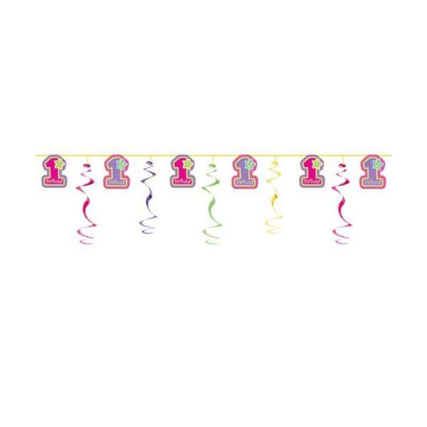 229605
Hanging Swirl Decoration 1st Birthday Pink