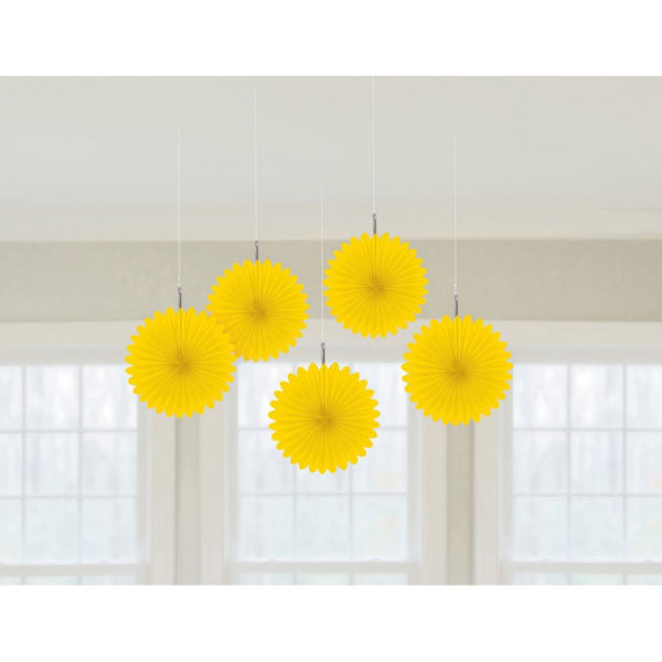 2905509
5 Hanging Fan Decorations Sunshine Yellow