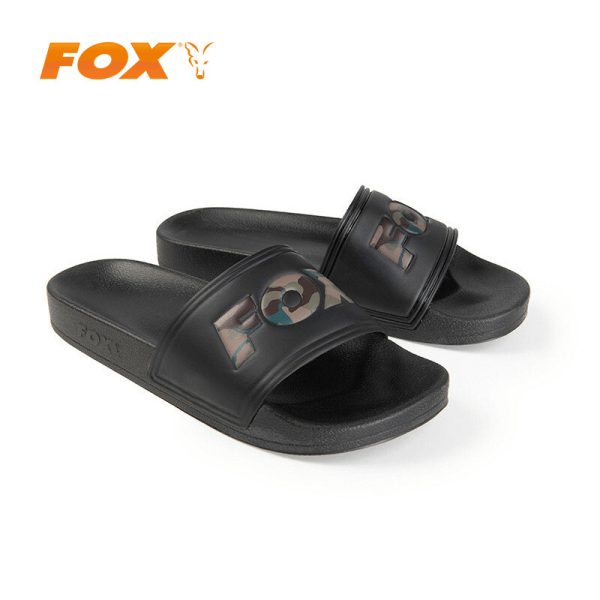 Fox Papuče Black / Camo Sliders