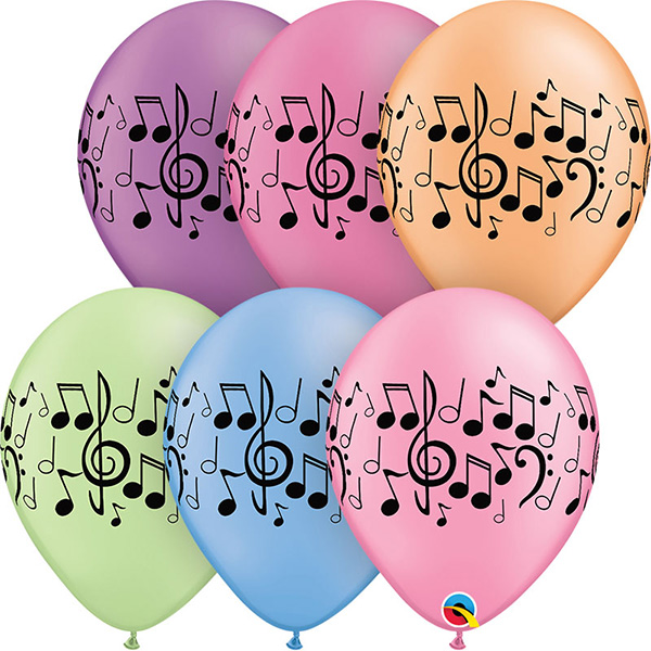 45265
11″ Latex Music Notes Assorted (6)