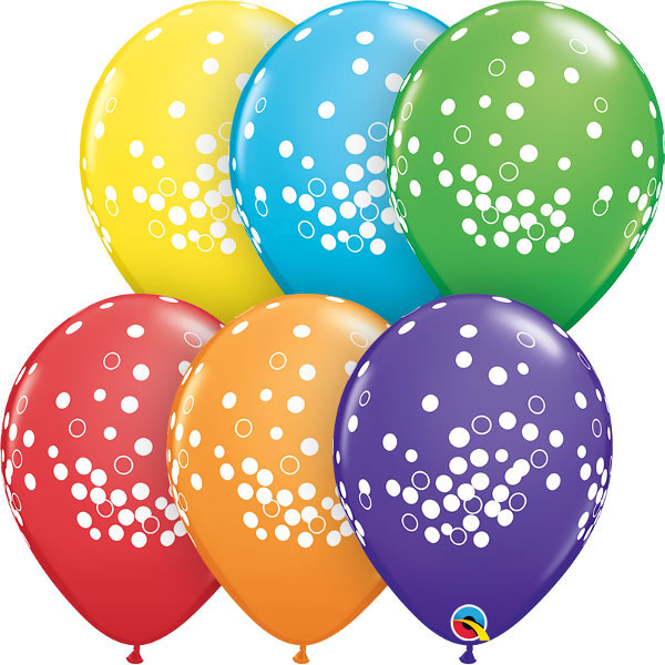 52964
11″ Latex Confetti Dots (6)