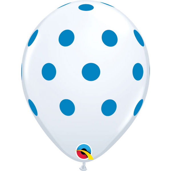 52967
11″ Latex Big Polka Dots Blue (5)