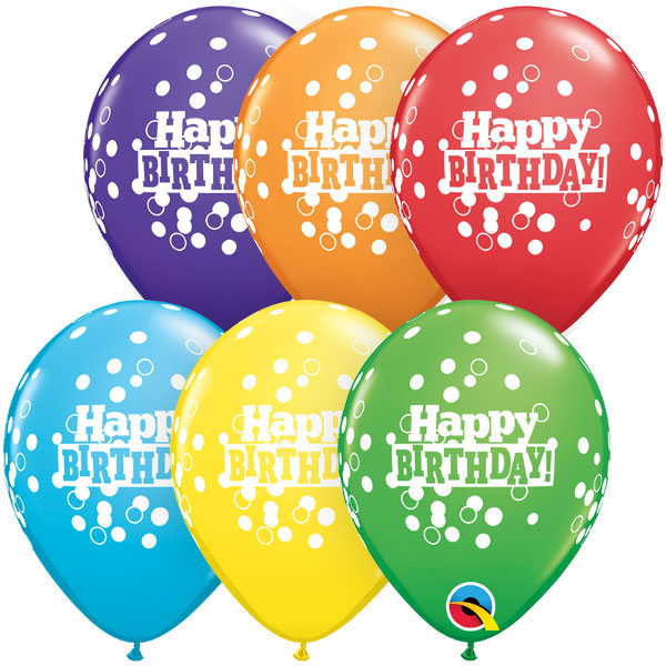 52973
5″ Latex Birthday Confetti Dots (6)