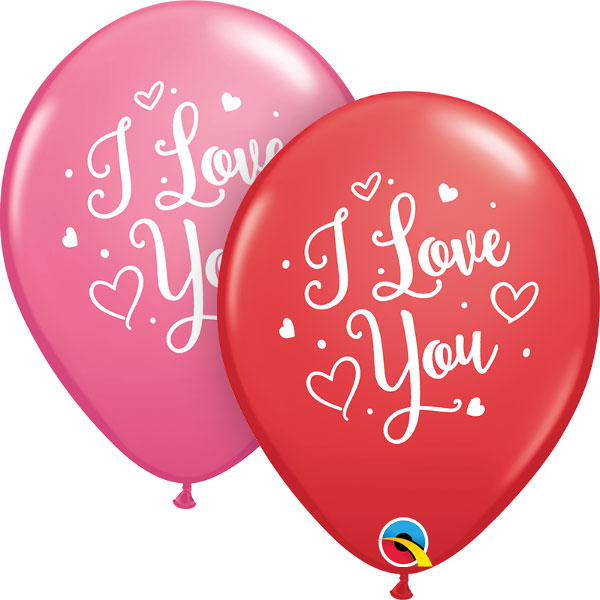 57055
11″ Latex Love You Hearts Script (6)