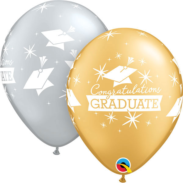 57186
11″ Latex Congratulations Graduate Caps (6)