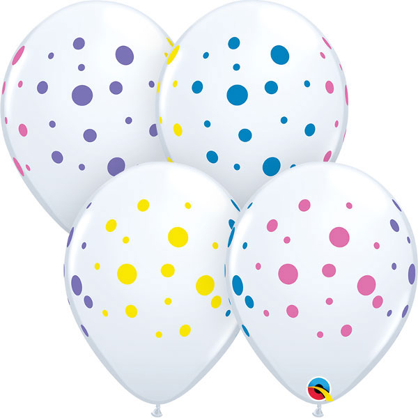 88217
11″ Latex Colorful Dots (5)