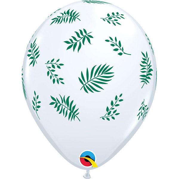 91130
11″ Latex Tropical Greenery White (5)