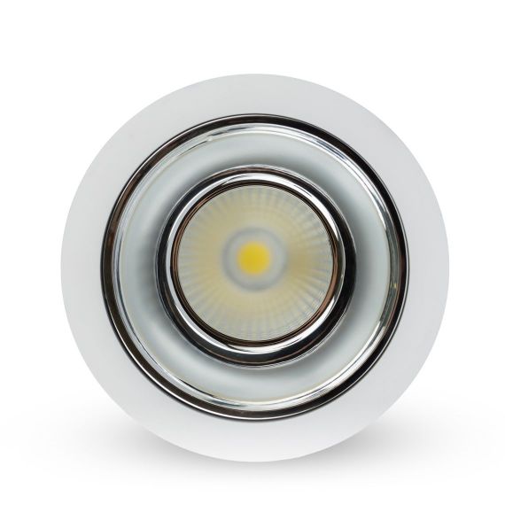 Dwl led 10W 6500K lux alu-beli COB