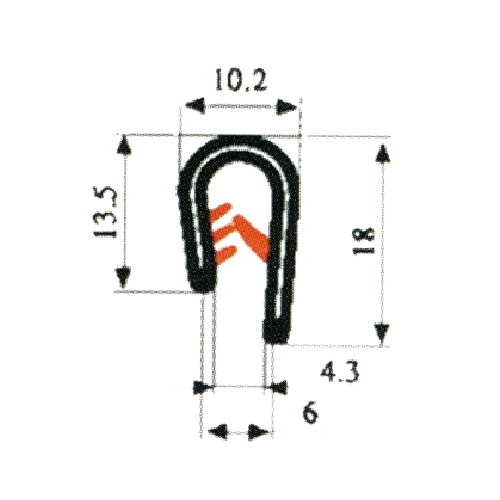 Gumeni profil, keder – 127-306