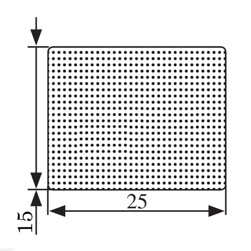 Gumeni profil sunđerasti 25×15