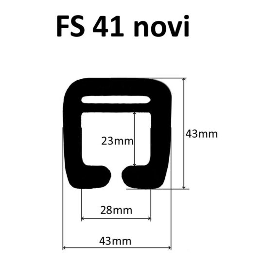 Gumeni profil, odbojnik za čamac FS41 Bako