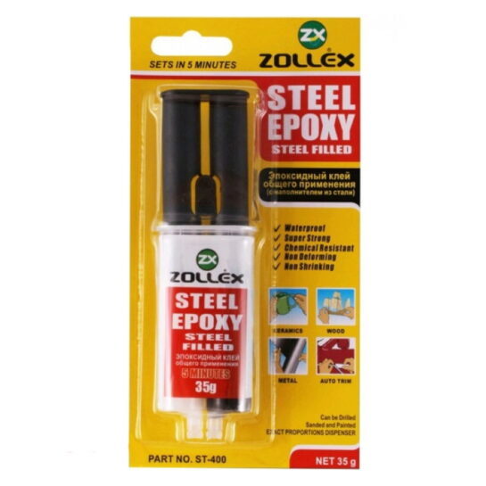 Super lepak tečni metal špric, 35g – Zollex ST-400