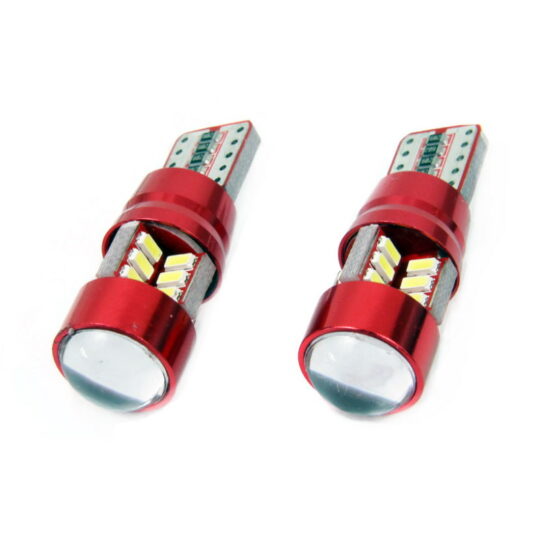 Sijalice LED T10e W5W, Canbus, 12V/24V, 27 SMD (2 kom) – Amio 01446